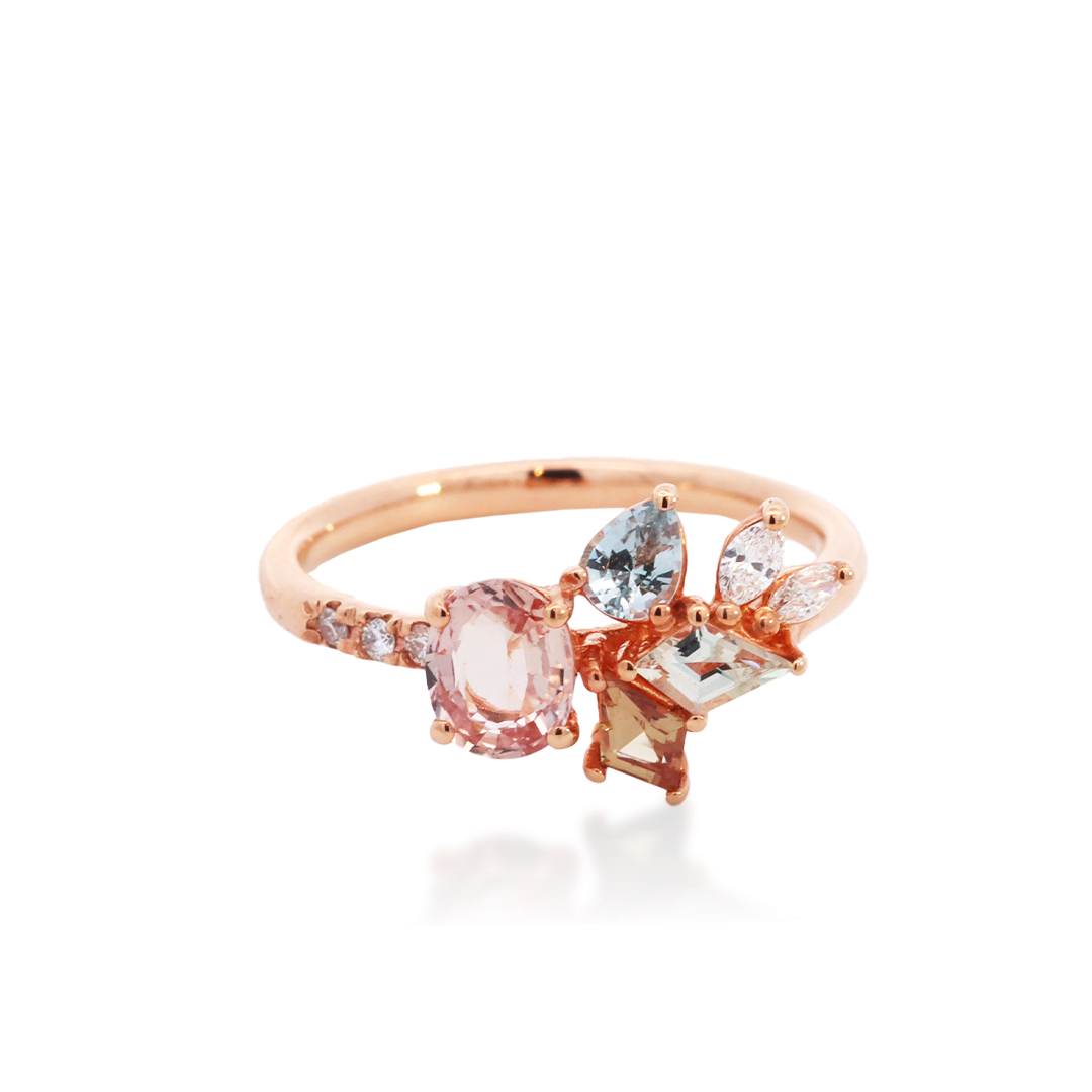 Blushing Cascade Ring – Carat 55