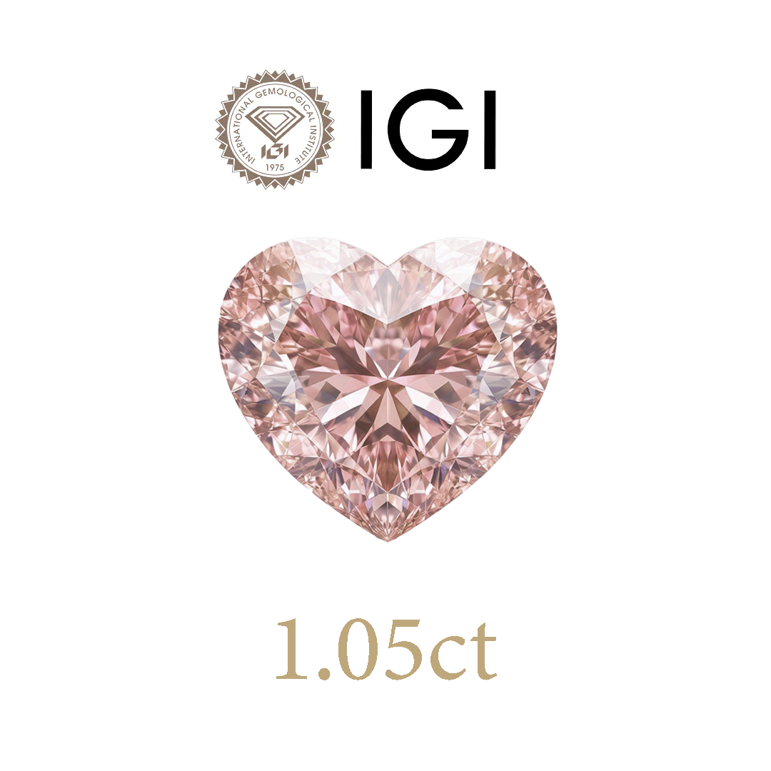 1.05ct Lab-Grown Heart Pink Diamond – Carat 55
